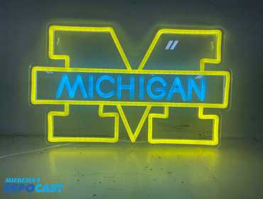Repocast.com® | Michigan U of M-NCAA neon light