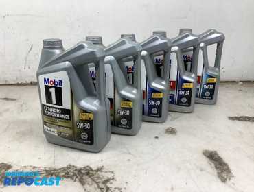 Repocast.com® | Lot of (3) 5 qt jugs of Mobil 5W-30...