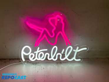 Repocast.com® | Peterbilt Trucking neon light