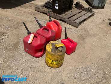Repocast.com® | (3) 5 gallon plastic gas cans (one has...