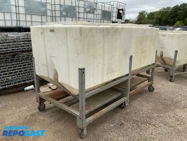 Repocast.com® | Lot of (2) 250lb Capacity Rolling Hoppers