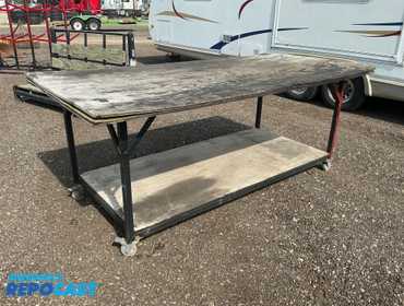 Repocast.com® | Metal Frame Work Table on Casters,...