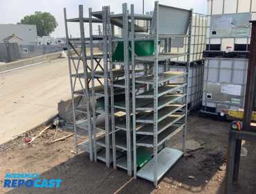 Repocast.com® | (4) Gray Steel Multi-Tiered Shelving...