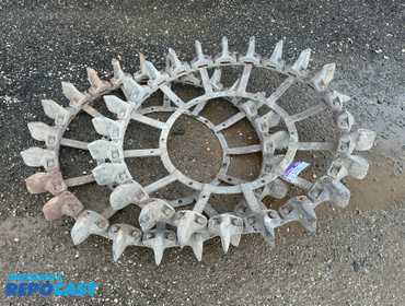Repocast.com® | (2) Antique Steel Cleat Tractor Wheels...