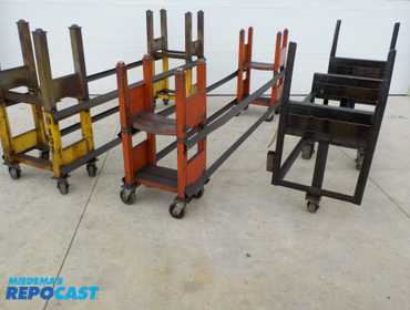 Repocast.com® | Lot of (3) Industrial steel moving...