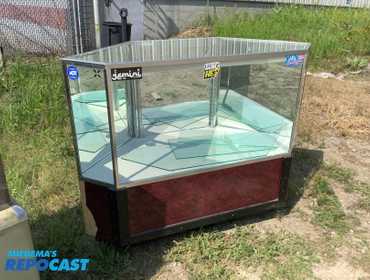 Repocast.com® | Columbus hexagonal red display case...