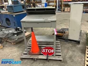 Repocast.com® | Steel Foreman’s Desk with Drawer,...