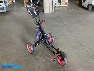 Repocast.com® | Spin it golf walk behind golf bag cart