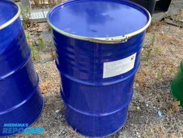 Repocast.com® | (1) 55 Gallon blue steel barrel with 2...