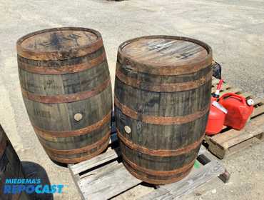 Repocast.com® | Skid of (2) Authentic Wood and Metal...