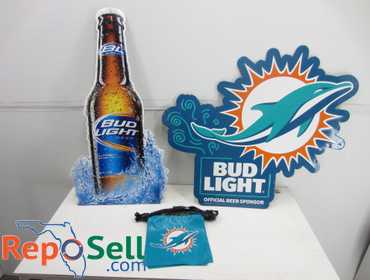 Reposell.com | Miami Dolphins Bud Light Sign and Bud...