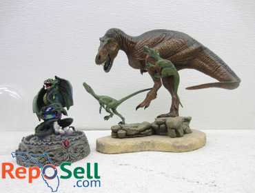 Reposell.com | (2) Franklin Mint Sculptures; (1) T-Rex...
