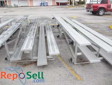 Reposell.com | Two Sections of Metal Bleachers with...