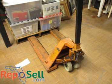 Reposell.com | Orange Pallet Jack; Working - Pick Up...