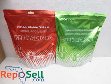 Reposell.com | (20) Bags Kratom Capsules: (7) Green...