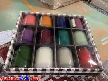 Auction62.com | Set of (12) Assorted Candles - New,...