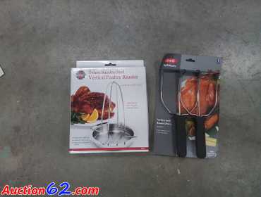 Auction62.com | Lot of (2) poultry cooking utensils,...