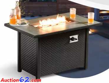 Auction62.com | ( Fire Pit ONLY ) Messi Gray Fire Pit,...