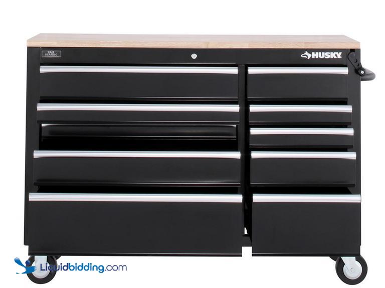 LiquidBidding | Husky 52" 10-drawer mobile workbench...