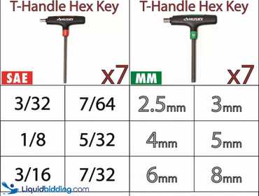 LiquidBidding | 14-PC T-Handle Standard/Metric Hex Key...