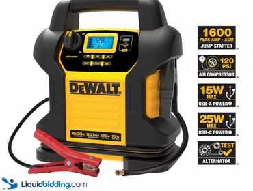 LiquidBidding | DeWalt 1600 Peak Amp Jump Starter with...