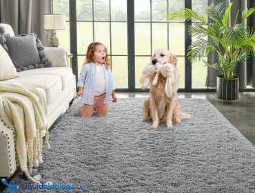 LiquidBidding | Dwelke Ultra Fluffy Rug Indoor Plush...