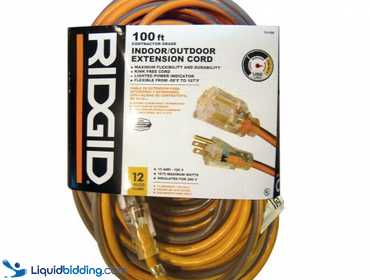 LiquidBidding | RIDGID 100 ft. 12/3 Extension Cord.