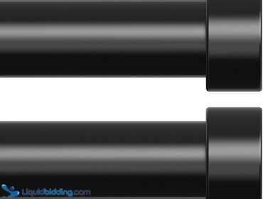 LiquidBidding | OLV 2 Pack Black Curtain Rods for...