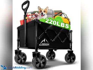 LiquidBidding | Collapsible Wagon Cart with Wheels...