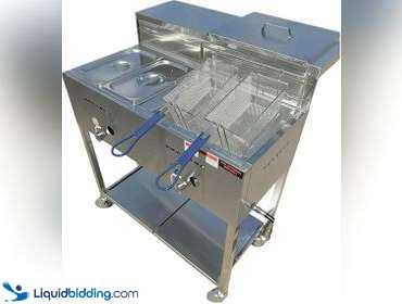 LiquidBidding | Deep Fryer Cart with 30 lb 3.5 Gallon...