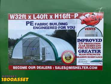 1800asset.com | New Suihe 32'Wx40'Lx16'T PE Fabric...