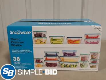 SimpleBid Inc. | Snapware Plastic - 38 Piece Set