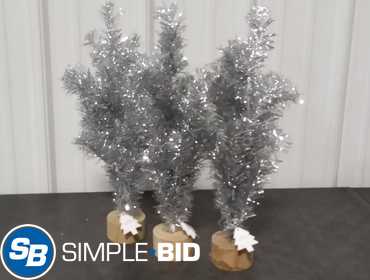 SimpleBid Inc. | Lot of (6) New mini Silver CHRISTMAS...