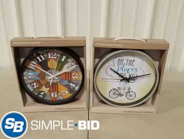 SimpleBid Inc. | Lot of (2) New Reflective Clocks