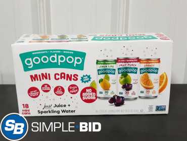 SimpleBid Inc. | GOODPOP! Mini cans Just Juice