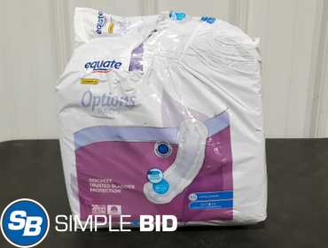 SimpleBid Inc. | Equate Options Pads 60 pads - unused
