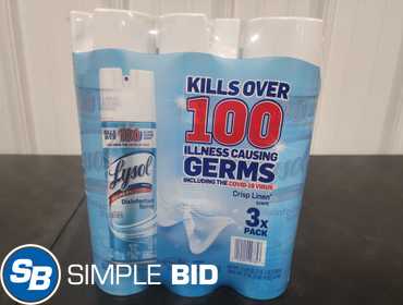 SimpleBid Inc. | LYSOL! 3 Pack Disinfectant Spray