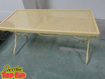 Shoreline Top Bid | Wrought Iron Patio Table 17" x 34"...