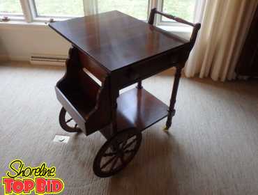 Shoreline Top Bid | Maple Tea Cart, Like New, 32" x 28...
