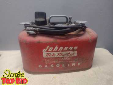 Shoreline Top Bid | Johnson mile master gasoline tank...