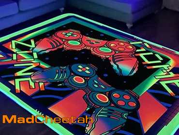 MadCheetah.com | KMkicme Gaming Area Rug Blacklight...