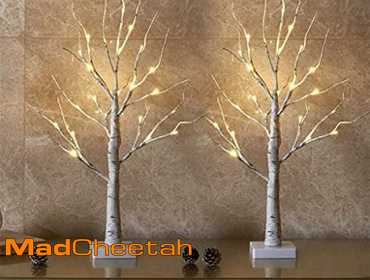 MadCheetah.com | EAMBRITE Lighted Birch Tree for...