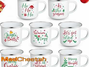 MadCheetah.com | Umigy 8 Pcs Christmas Coffee Mugs 12...