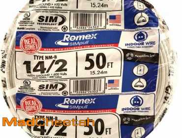 MadCheetah.com | Southwire 50 ft. 14/2 Solid Romex...
