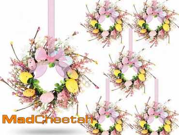 MadCheetah.com | 6 Pcs Easter Egg Candle Rings Wreaths...