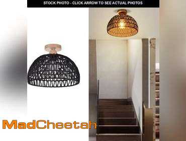 MadCheetah.com | Arturesthome Black Hemp Rope Rattan...