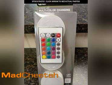 MadCheetah.com | Plug-in 3-Light LED RGBW Puck Light...