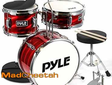 MadCheetah.com | Pyle Kids Drum Set, 3 Piece Beginner...